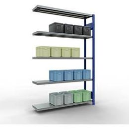 SCHULTE LAGERTECHNIK Fachbodenregal - Stecksystem MULTIplus 250 Anbauregal - 2000x1300x300 mm, Typ 250 kg