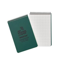 Wasserfester Notizblock 96 x 148 mm oliv