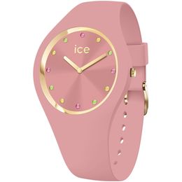 Ice Watch Quarzuhr ICE-WATCH "ICE cosmos - Small+ - 2H (colour stones)", rosa (dunkelrosa), Armbanduhren, Damen, Armbanduhr, Damenuhr, Silikonarmband, analog