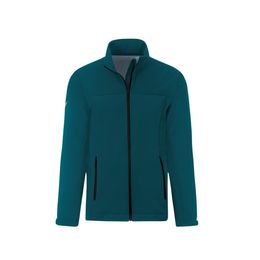 Softshelljacke TRIGEMA "TRIGEMA Softshelljacke RV unisex" Gr. L, blau (saphir), Damen, 88% Polyamid, 12% Elastan, Jacken