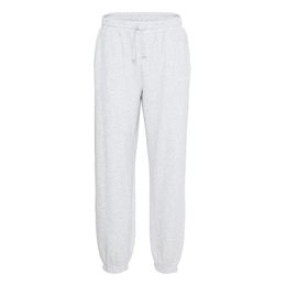 Jogginghose THEJOGGCONCEPT "Jogginghose JCMMSANDER JOGGING PANTS" Gr. L, N-Gr, grau (light grau melange), Herren, Obermaterial: 85% Baumwolle CO. 15% Polyester PES., Hosen