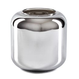 hofstein Glaslampenschirm Lauden Ersatzglas 15 cm Chrom, Rauchfarben