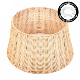 hofstein Cavaca Lampenschirm 45 cm Naturfarben