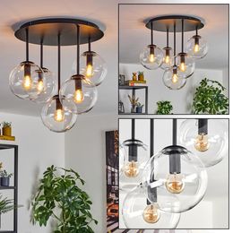 hofstein Gastor Deckenleuchte Glas 15 cm Klar, 5-flammig