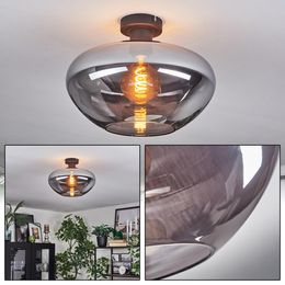 hofstein Mertola Deckenleuchte Glas 35 cm Rauchfarben, 1-flammig