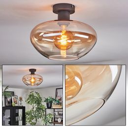 hofstein Mertola Deckenleuchte Glas 30 cm Bernsteinfarben, Klar, 1-flammig