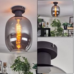 hofstein Apedo Deckenleuchte Glas 20 cm Rauchfarben, 1-flammig