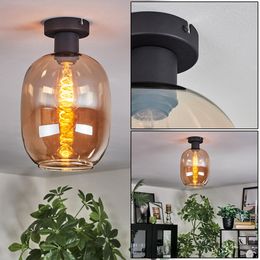 hofstein Apedo Deckenleuchte Glas 20 cm Bernsteinfarben, 1-flammig