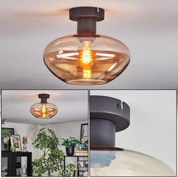 hofstein Mertola Deckenleuchte Glas 25 cm Bernsteinfarben, 1-flammig