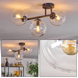 hofstein Gastor Deckenleuchte Glas 15 cm Klar, 3-flammig