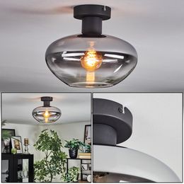 hofstein Mertola Deckenleuchte Glas 25 cm Klar, Rauchfarben, 1-flammig