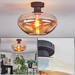hofstein Mertola Deckenleuchte Glas 30 cm Bernsteinfarben, 1-flammig
