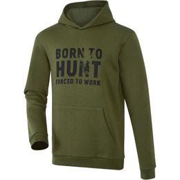 Parforce Essential Hoodie Oliv/Born to hunt (Gr&ouml;&szlig;e: M)