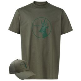 Parforce Essential Set T-Shirt und Cap Bock Oliv (Gr&ouml;&szlig;e: XL)