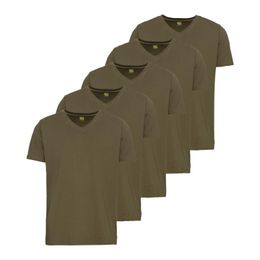 Wald & Forst Wald & Forst T-Shirts 5er-Pack V-Ausschnitt, Oliv (Gr&ouml;&szlig;e: S)