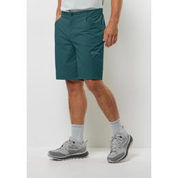 Shorts Jack Wolfskin "GRAVEX SHORTS M" Gr. 46, Normalgrößen, grün (emerald), Herren, OBERSTOFF: 84% POLYAMID, 16% ELASTHAN; LINING: 100% POLYESTER, Hosen