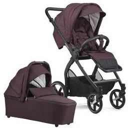 Kombi-Kinderwagen Gesslein "FX4 Soft+ mit Aufsatz Swing schwarz, beere", lila (beere), Baby, Kinderwagen, mit Babywanne C3 und Babyschalenadapter