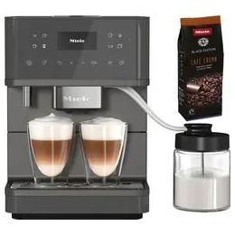 Miele Kaffeevollautomat "CM 6560 MilkPerfection", grau (graphitgrau), B:25,1cm H:35,9cm T:42,7cm, Kaffeevollautomaten, Kaffeekannenfunktion