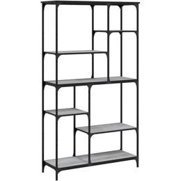 Bücherregal,Standregal Grau Sonoma 99x35,5x176 cm Holzwerkstoff und Stahl vidaXL