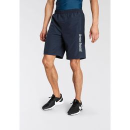 Funktionsshorts Bruno Banani "aus recyceltem Material" Gr. M (48/50), N-Gr, blau (navy), Herren, Obermaterial: 100% Polyester. Futter: 100% Polyester, Hosen