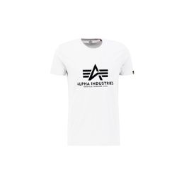 T-Shirt Alpha Industries "Alpha Industries Men - T-Shirts Basic T Rainbow Reflective" Gr. L, weiß, Herren, Shell: 100% Cotton, Shirts