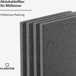 Klarstein Klarstein Mulleimer fur die Kuche mit Geruchskontrolle, 4er-Pack, kompatibel mit Yuma, ausgestattet mit Kohlefilter fur effiziente