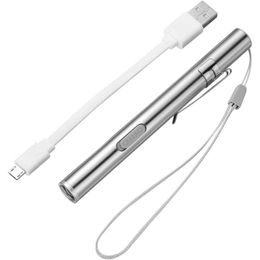 Sollbry Stylo Lumière Médicale Stylo Lumière USB wiederaufladbare LED-Taschenlampe und Edelstahl-Taschenlampe für Ärzte