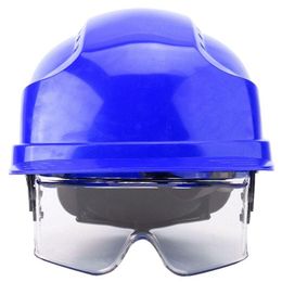 Eosnow Visier-Helm, Schutzhelm, Defender, integrierte Schutzbrille, Sicherheit (blau)