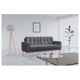 Mendler 3-Sitzer SIT & MORE "Lavida", grau (anthrazit), B:215cm H:90cm T:97cm, 100% PES, Sofas