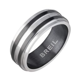 Breil Ring Herren Gr&ouml;&szlig;e 48 schwarz / silber