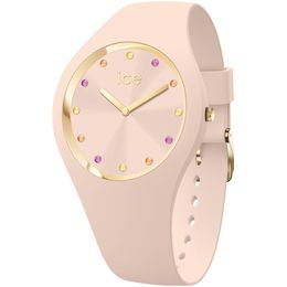 Ice Watch Quarzuhr ICE-WATCH "ICE cosmos - Small+ - 2H (colour stones)", rosa (rosa, rosa), Armbanduhren, Damen, Armbanduhr, Damenuhr, Silikonarmband, analog