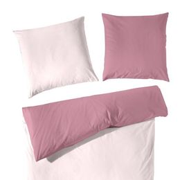 Hahn-Haustextilien Mako-Satin Bettw&auml;sche Interliving 9101 - Rosenholz - 135 x 200 cm Baumwolle