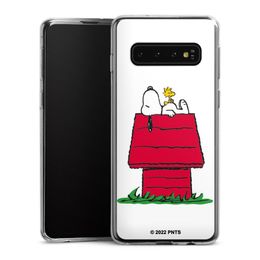 DeinDesign Galaxy S10 Handy Slim Case Silikon Handyh&uuml;lle transparent H&uuml;lle extra d&uuml;nn Snoopy Peanuts Official Licensed Product Silikon Slim Case