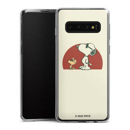 DeinDesign Galaxy S10 Handy Slim Case Silikon Handyh&uuml;lle transparent H&uuml;lle extra d&uuml;nn Snoopy Official Licensed Product Kindheit Silikon Slim Case