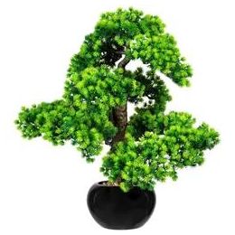 Kunstbonsai Creativ green "Bonsai Lärche", grün, H:60cm, Kunststoff, Kunstpflanzen, im Keramiktopf