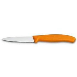 Victorinox Gemüsemesser Swiss Classic silber, orange glänzend, Klinge: 8,0 cm