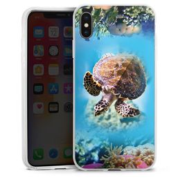 DeinDesign iPhone Xs Max Handy Silikon H&uuml;lle Case transparent Handyh&uuml;lle Ocean Turtle Animals Silikon Case