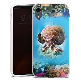 DeinDesign iPhone Xr Handy Silikon H&uuml;lle Case wei&szlig; Handyh&uuml;lle Ocean Turtle Animals Silikon Case