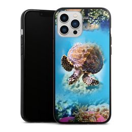 DeinDesign iPhone 13 Pro Max Handy Silikon H&uuml;lle Case schwarz Handyh&uuml;lle Ocean Turtle Animals