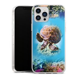 DeinDesign iPhone 13 Pro Max Handy Silikon H&uuml;lle Case transparent Handyh&uuml;lle Ocean Turtle Animals Silikon Case