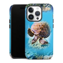 DeinDesign iPhone 14 Pro Handy Panzer Handyh&uuml;lle robuste Outdoor H&uuml;lle Schutzh&uuml;lle matt Ocean Turtle Animals Tough Case