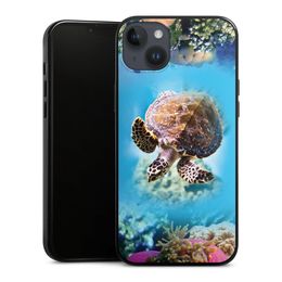 DeinDesign iPhone 14 Plus Handy Silikon H&uuml;lle Case schwarz Handyh&uuml;lle Ocean Turtle Animals