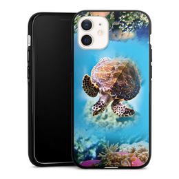 DeinDesign iPhone 12 Handy Silikon H&uuml;lle Case schwarz Handyh&uuml;lle Ocean Turtle Animals