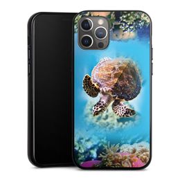 DeinDesign iPhone 12 Pro Handy Silikon H&uuml;lle Case schwarz Handyh&uuml;lle Ocean Turtle Animals