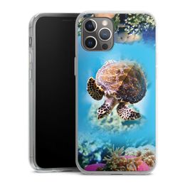 DeinDesign iPhone 12 Pro Max Handy Silikon H&uuml;lle Case transparent Handyh&uuml;lle Ocean Turtle Animals Silikon Case