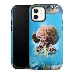 DeinDesign iPhone 12 mini Handy Panzer Handyh&uuml;lle robuste Outdoor H&uuml;lle Schutzh&uuml;lle gl&auml;nzend Ocean Turtle Animals Tough Case