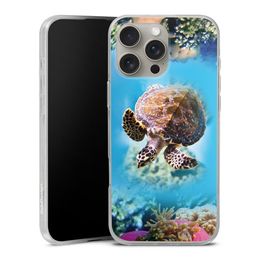 DeinDesign iPhone 16 Pro Max Handy Silikon H&uuml;lle Case transparent Handyh&uuml;lle Ocean Turtle Animals Silikon Case