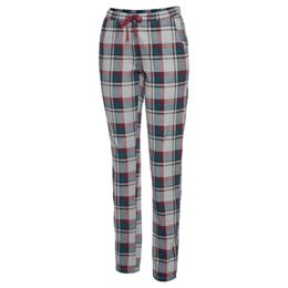 s.Oliver Damen Pyjamahose, wei&szlig;-weinrot-petrol-kariert, Gr&ouml;&szlig;e 40/42