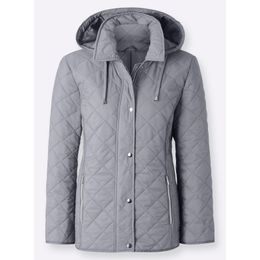WITT Damen Winterjacke mit Schlingenknopf-Verschluss, steingrau, Gr&ouml;&szlig;e 18