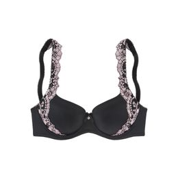 Lascana Damen Schalen-BH, schwarz-rose, Gr&ouml;&szlig;e 85D